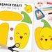 Printable Pepper Craft Template | Vegetable Craft Activity | Build a ...