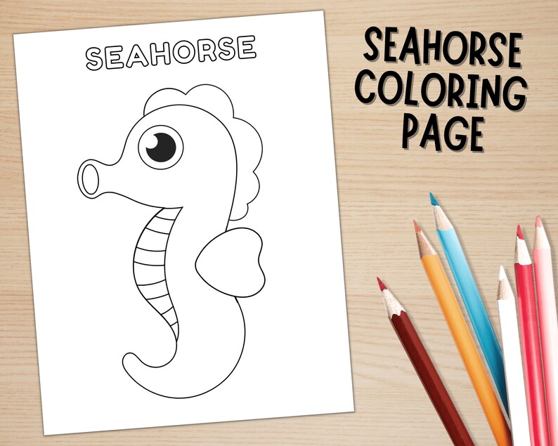 Seahorse Craft Sea Life Activities Ocean Animal Craft Cut & Paste ...