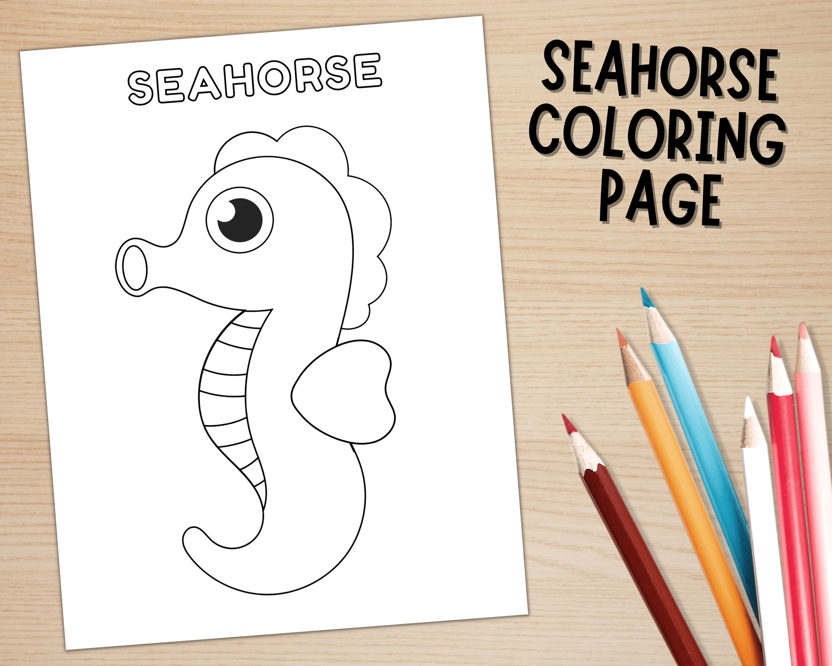 Seahorse Craft Sea Life Activities Ocean Animal Craft Cut & Paste ...