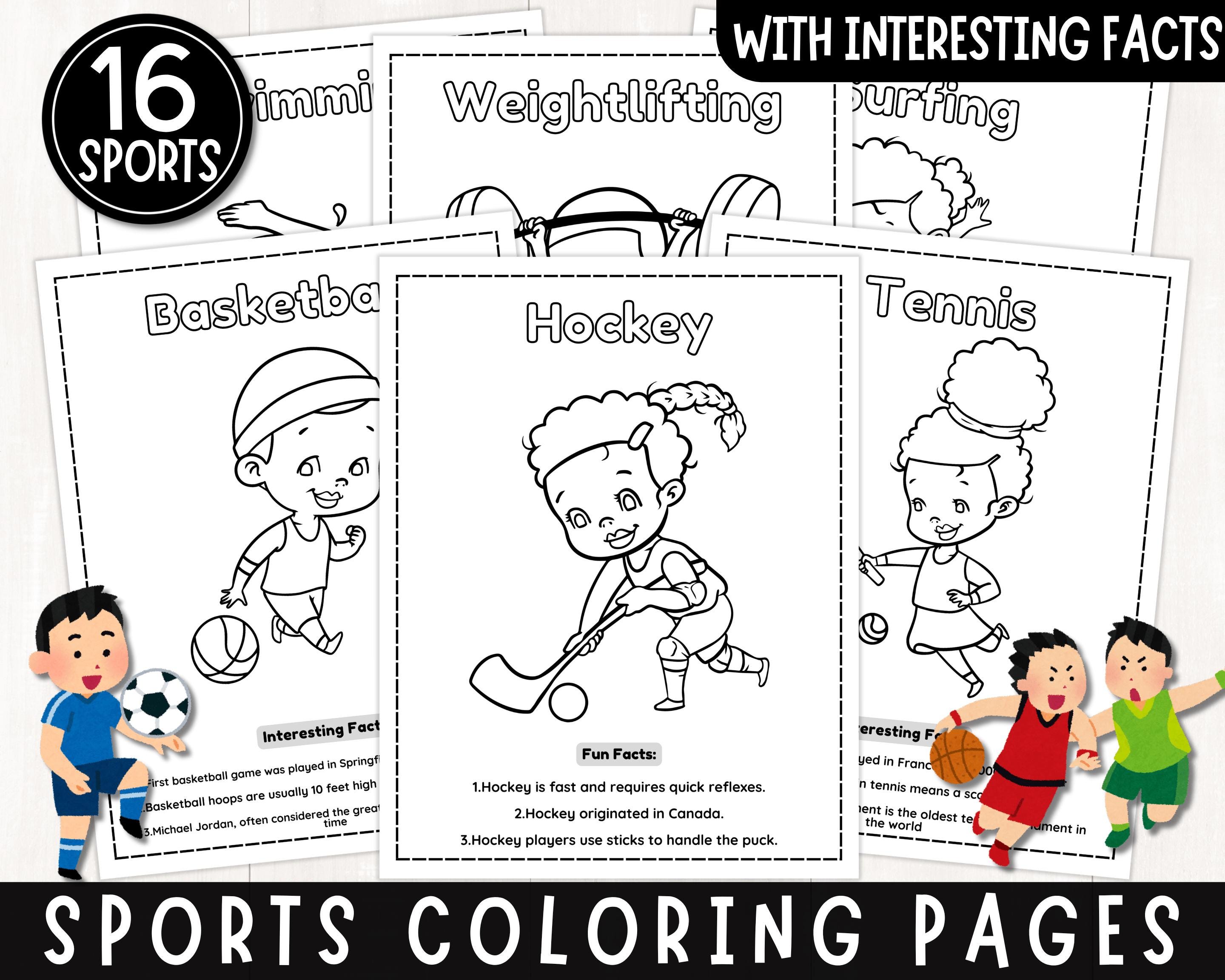 Printable Sports Coloring Pages for Kids | Interesting Facts About ...