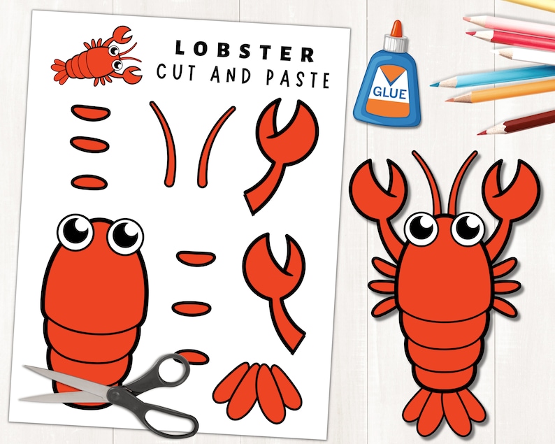 Lobster Craft for Kids | Ocean Habitat Activities | Ocean Animal Craft ...