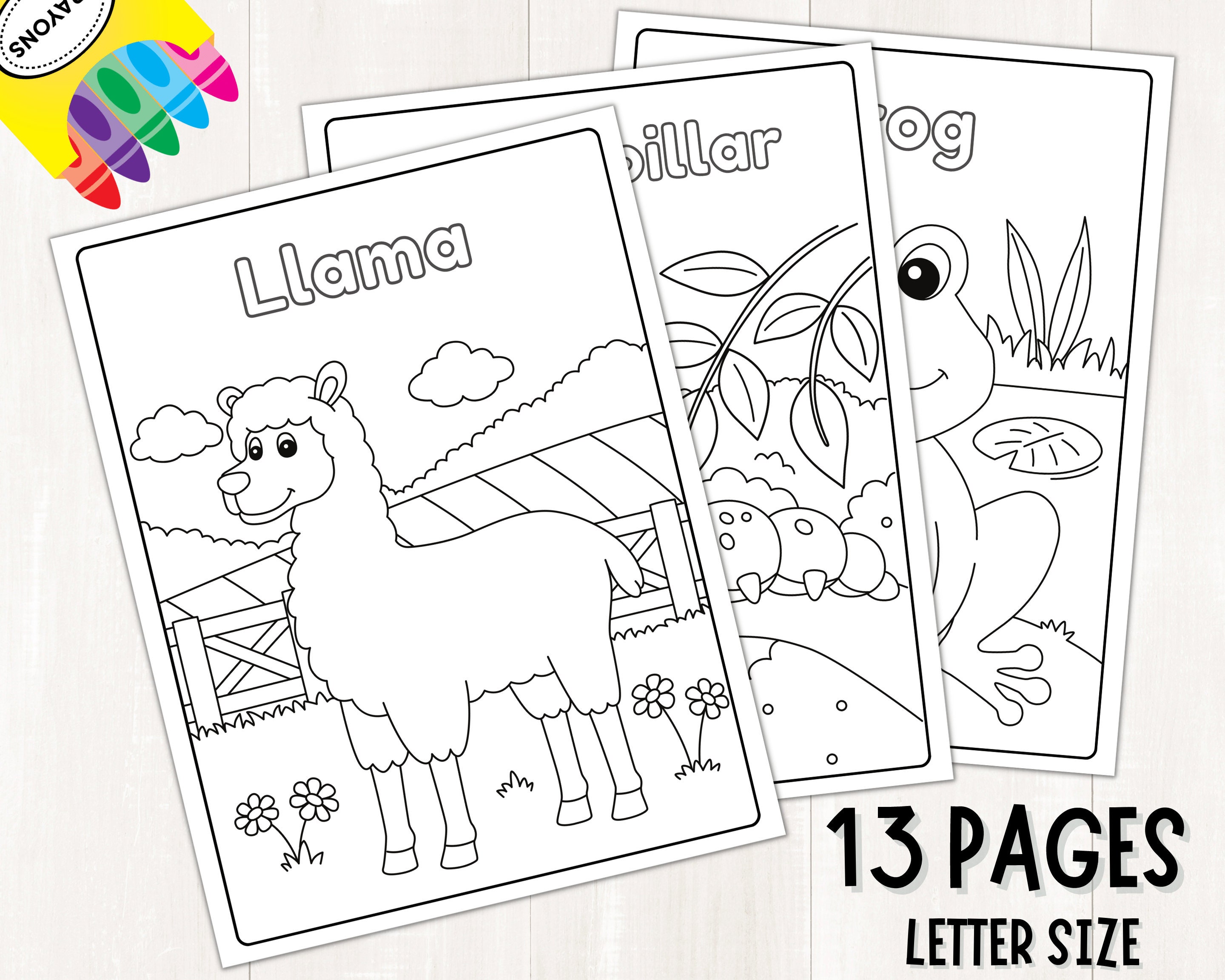 Printable Farm Coloring Pages for Kids, Farm Animals Coloring Sheets ...