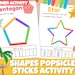 2d Shapes Popsicle Sticks Activity | 2d Shape Building | Printable for ...