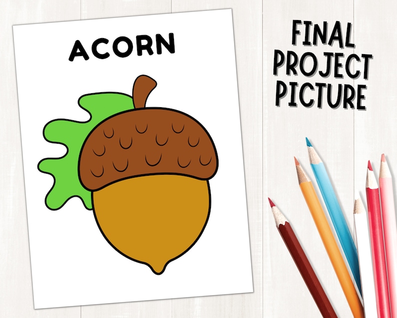 Acorn Printable Craft | Acorn Craft Template for Kids | Fall Activities ...