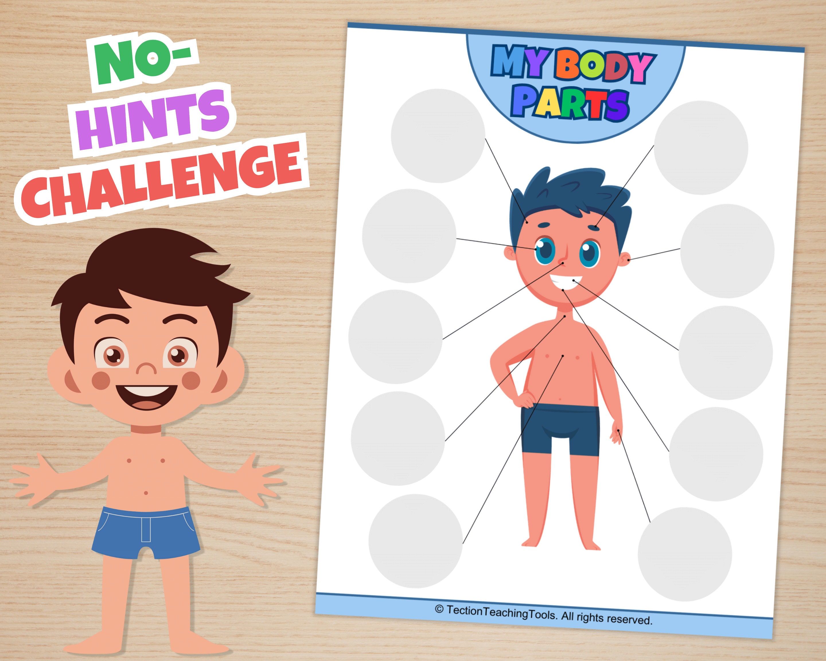 Body Parts Matching Activity | Preschool Activity | Parts of the Body ...