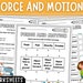 Force and Motion Worksheets | Types of Forces | Science Activities ...