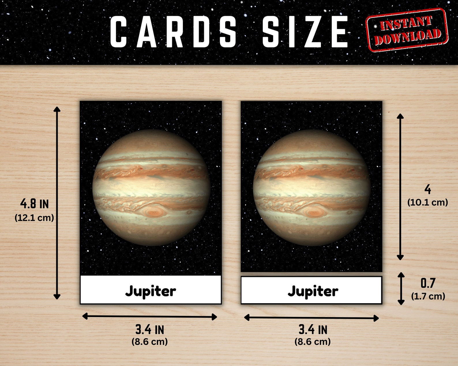 Solar System Montessori 3-part Cards, Planets Flashcards With Real ...