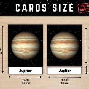 Solar System Montessori 3-part Cards, Planets Flashcards With Real ...