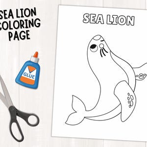 Sea Lion Craft for Kids | Printable Ocean Animal Cut & Paste Activity ...