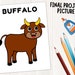 Printable Buffalo Craft Template | Domestic Animal Crafts | Color, Cut ...