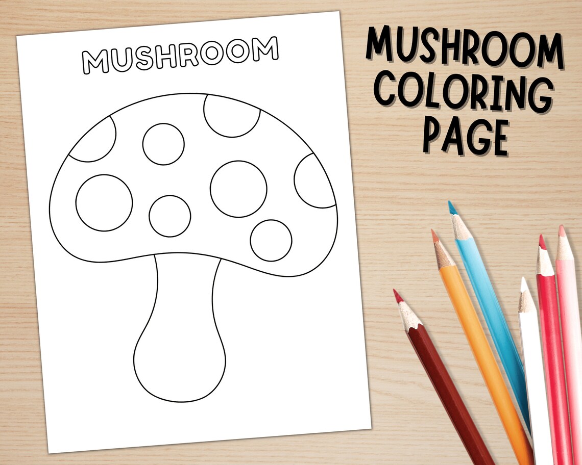 Printable Mushroom Craft Mushroom Cut & Glue Craft Build a Mushroom ...