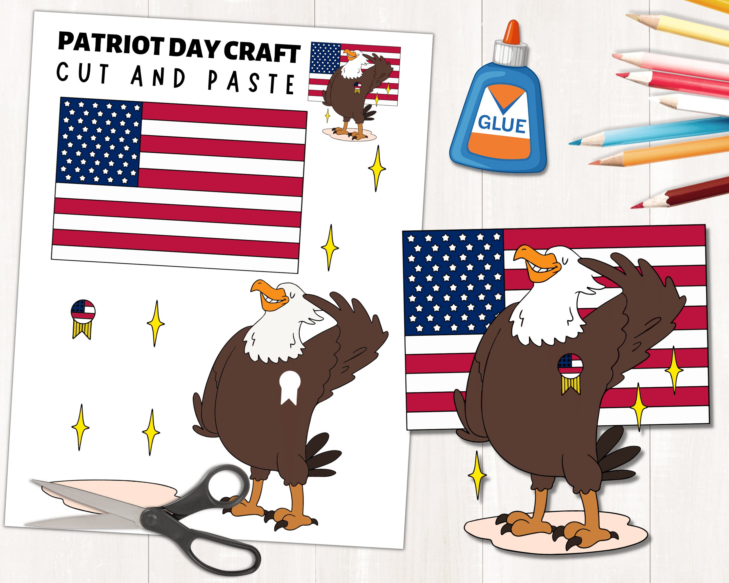 Printable Patriotic Eagle Craft | September 11th | Patriot Day Craft ...