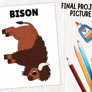 Bison Craft Printable Template | Native American Craft Activity ...