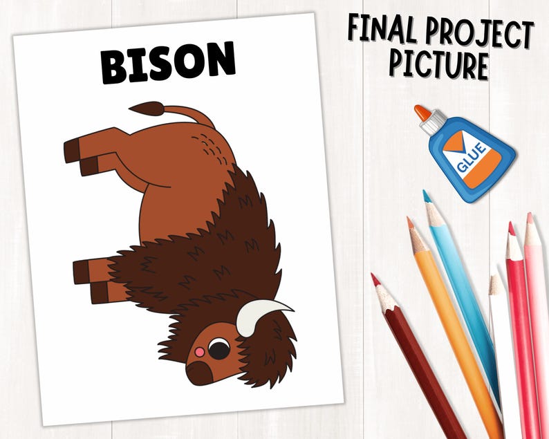 Bison Craft Printable Template | Native American Craft Activity ...