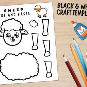 Printable Paper Sheep Craft Template for Kids | Farm Animal Crafts ...