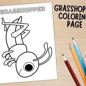 Grasshopper Craft | Printable Template | Insect Craft Activity ...