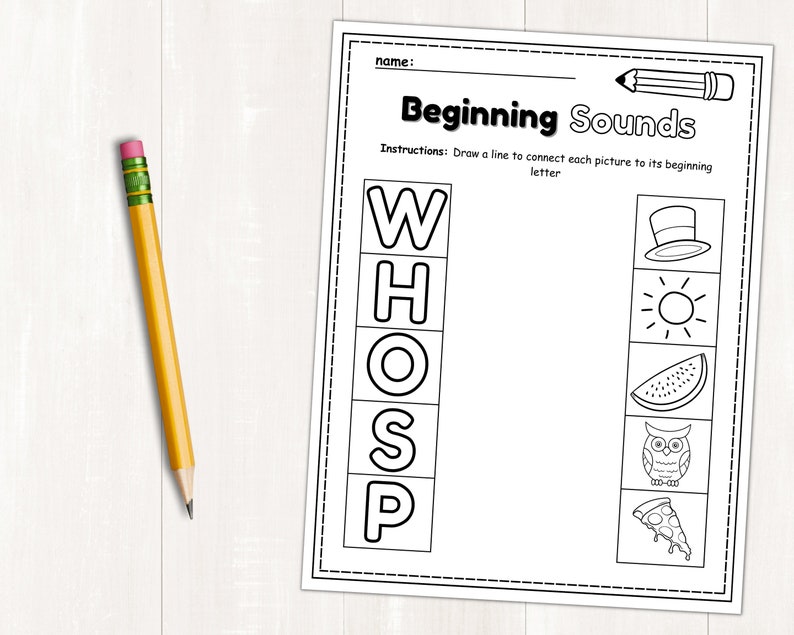 Beginning Sounds Worksheets | Beginning Letter Sounds Activity Sheets ...