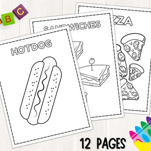 Printable Fast Food Coloring Pages for Kids, Junk Food Coloring Sheets ...