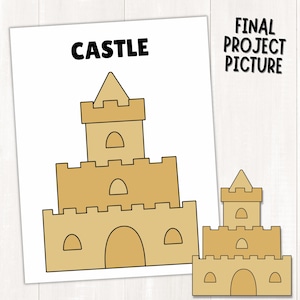 Printable Sand Castle Craft Template | Summer Craft Activity | Build a ...