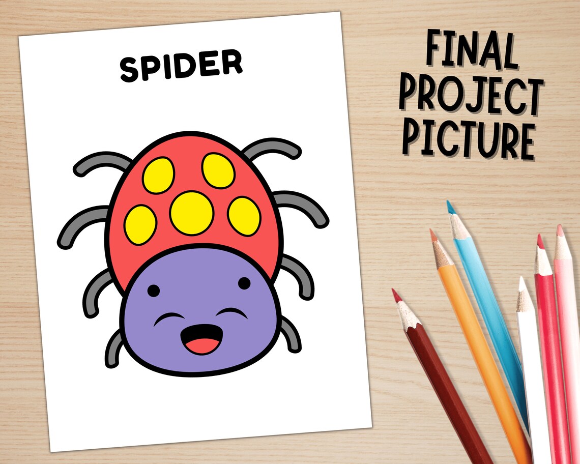 Printable Spider Craft Halloween Craft Kids Cut & Paste Activity Indoor ...