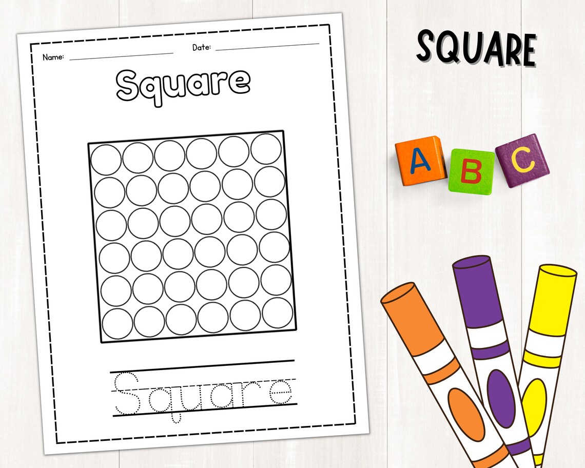 2d Shapes Dot Marker Printable 2d Shapes Do a Dot Coloring Pages ...