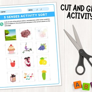 Printable Five Senses Worksheets for Preschool, Kindergarten Five ...