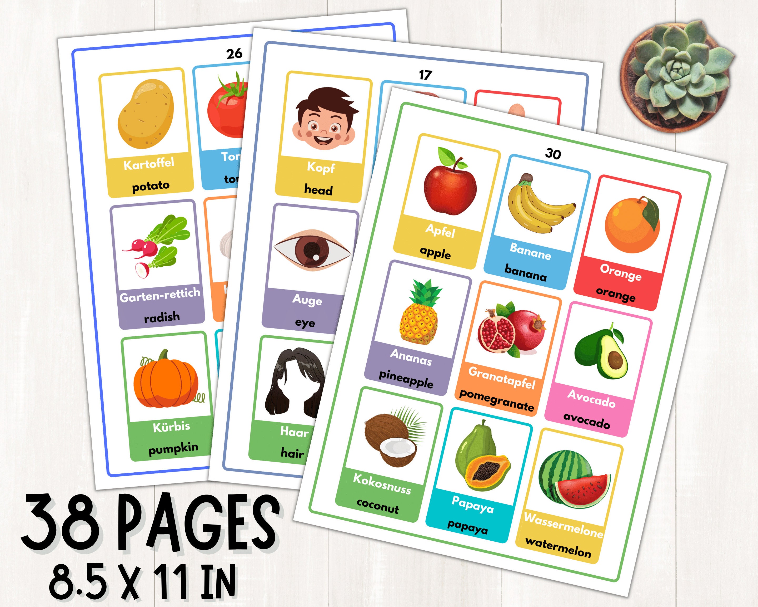 Printable German-english Picture Dictionary My First 200 German Words ...