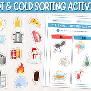 Hot and Cold Sorting Activity, Printable Hot or Cold Worksheets ...