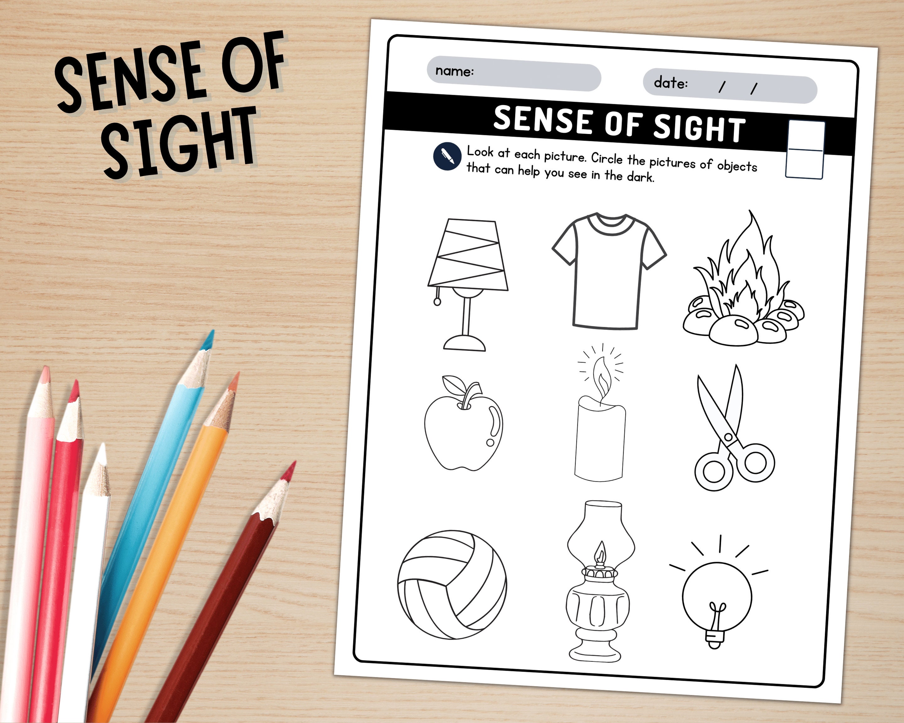 My Five Senses Activities Worksheets, 5 Senses Coloring Sheets ...