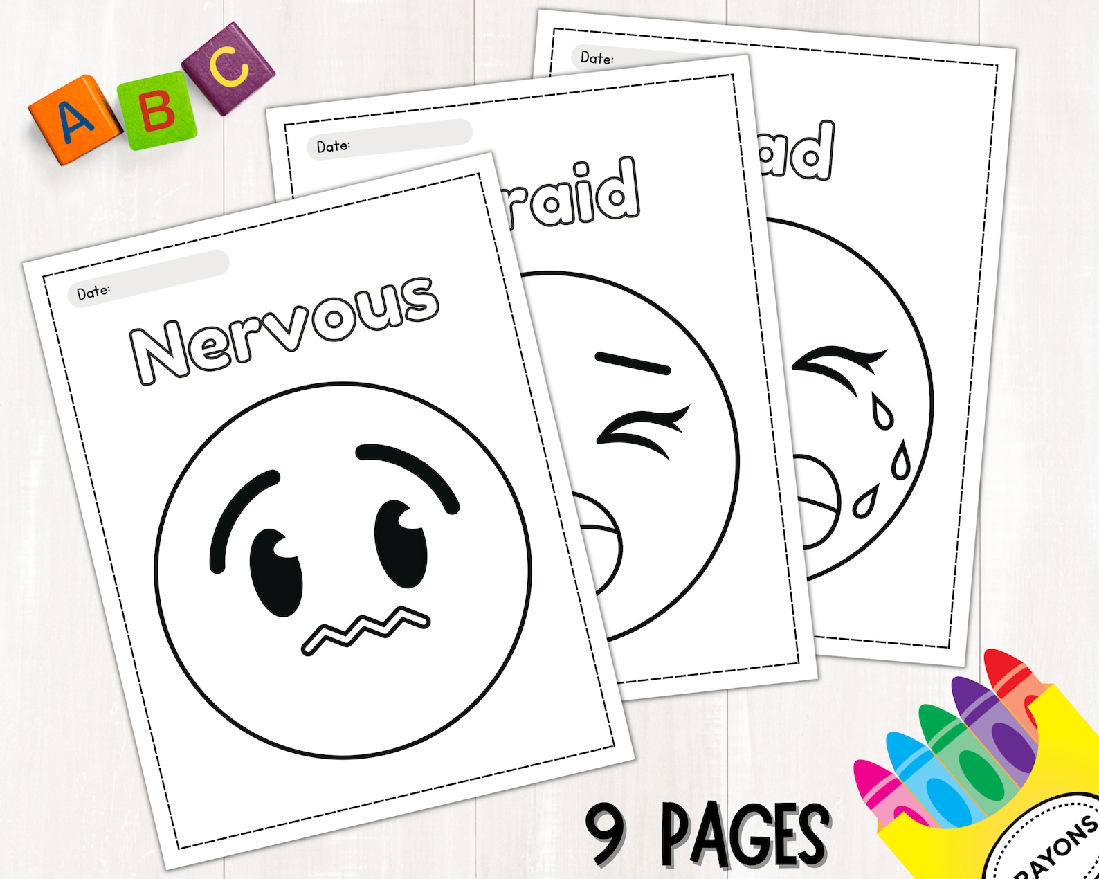 Emotions Coloring Pages for Kids | Social Emotional Learning | Emotions ...