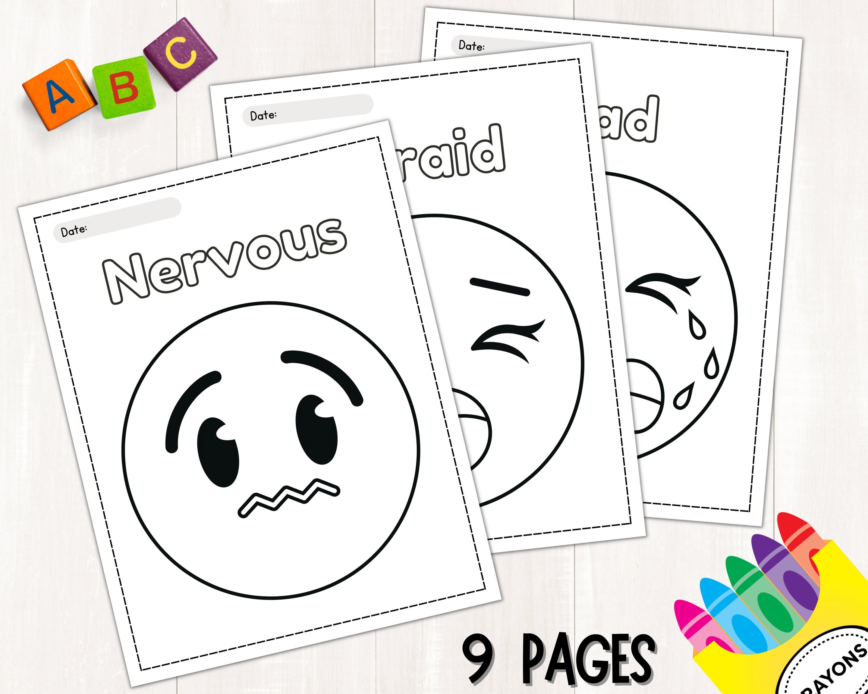 Emotions Coloring Pages for Kids | Social Emotional Learning | Emotions ...
