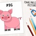 Printable Pig Craft | Farm Animal Craft | Preschool Activity | Color ...
