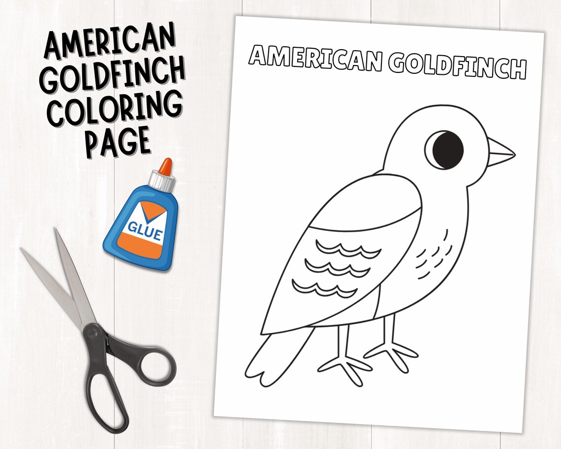 Printable Goldfinch Craft Template for Kids | Spring Bird Activity ...