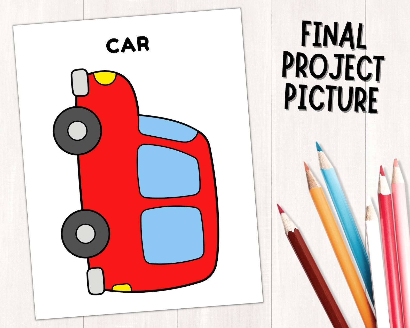 Printable Car Craft, Transportation Activities, Car Cut & Paste Craft ...