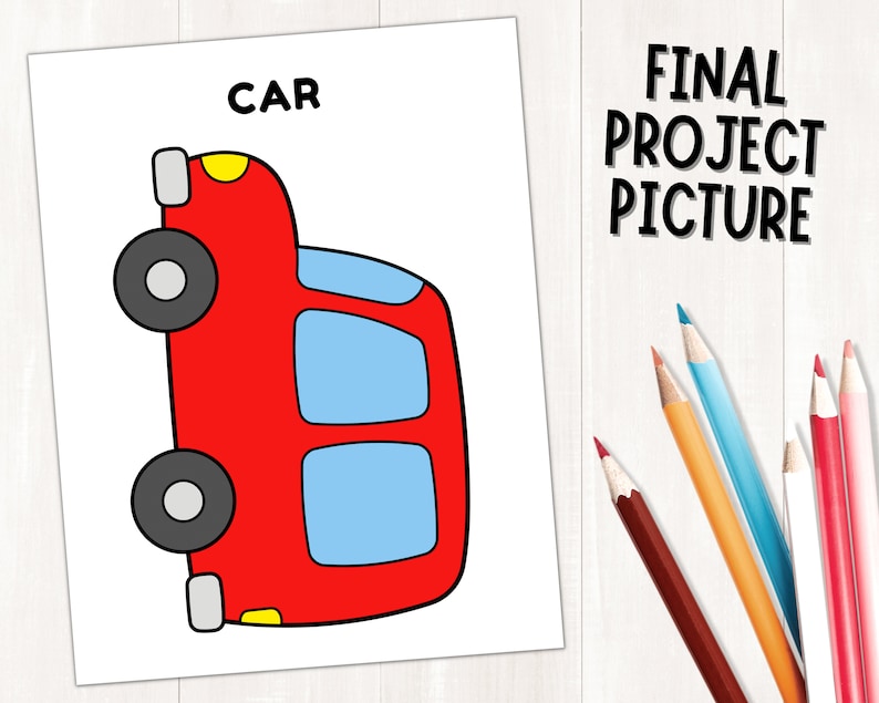 Printable Car Craft, Transportation Activities, Car Cut & Paste Craft ...