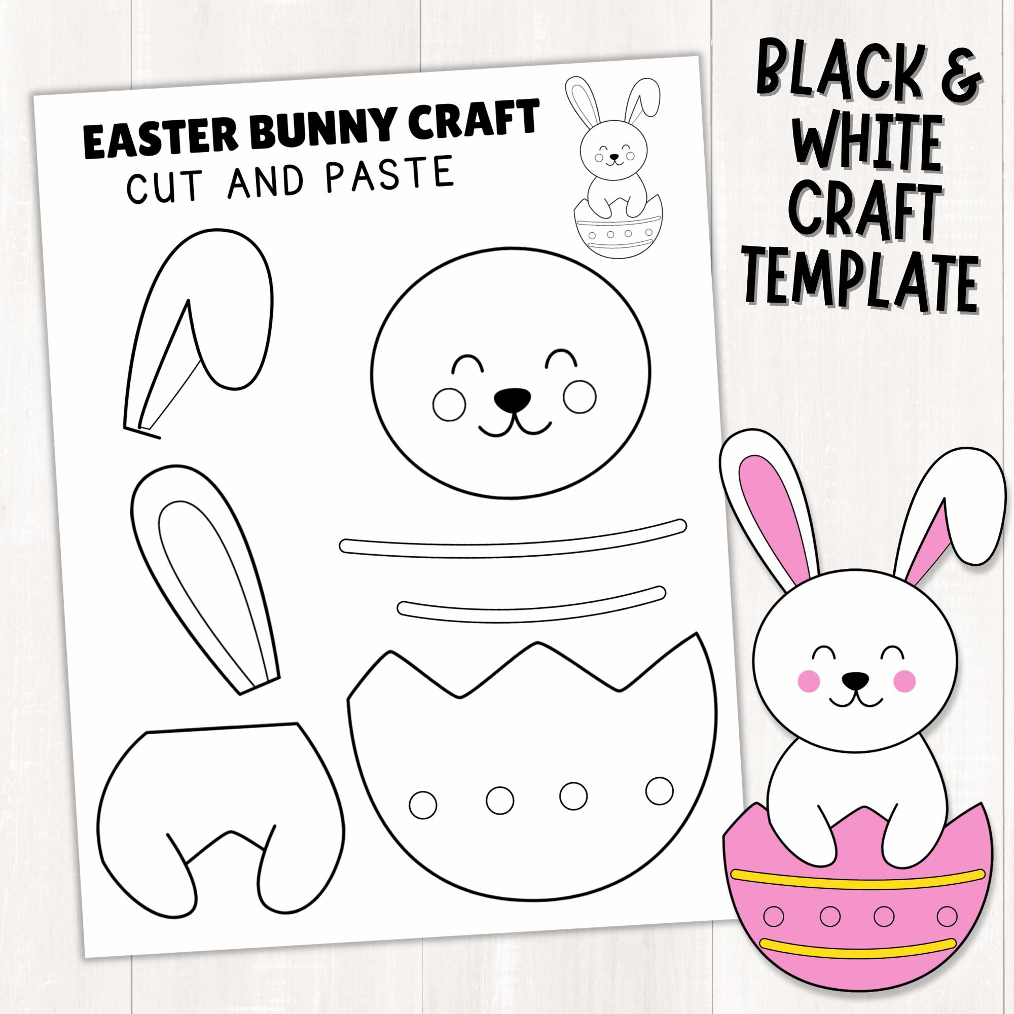 Printable Easter Bunny Craft Template | Easter Craft for Kids | Spring ...