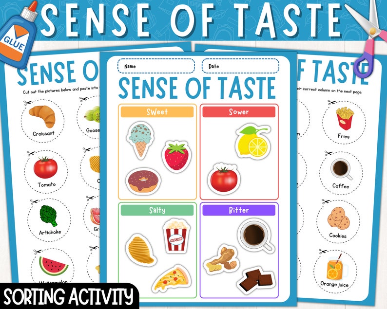Sense of Taste Sorting Activity | Sorting Food Based on Taste Activity ...