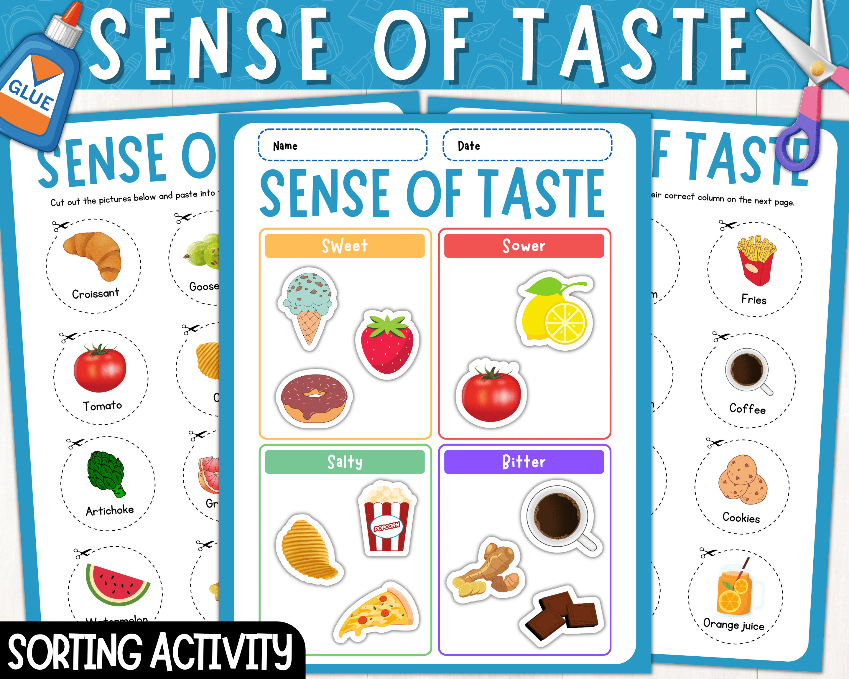 Sense Of Taste For Kids Worksheet
