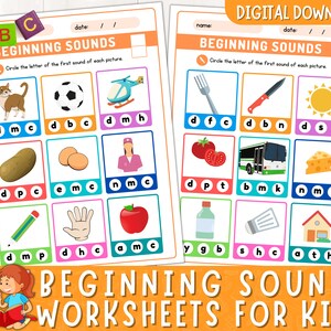 Printable Beginning Sound Worksheets | Kindergarten Phonics Worksheets ...
