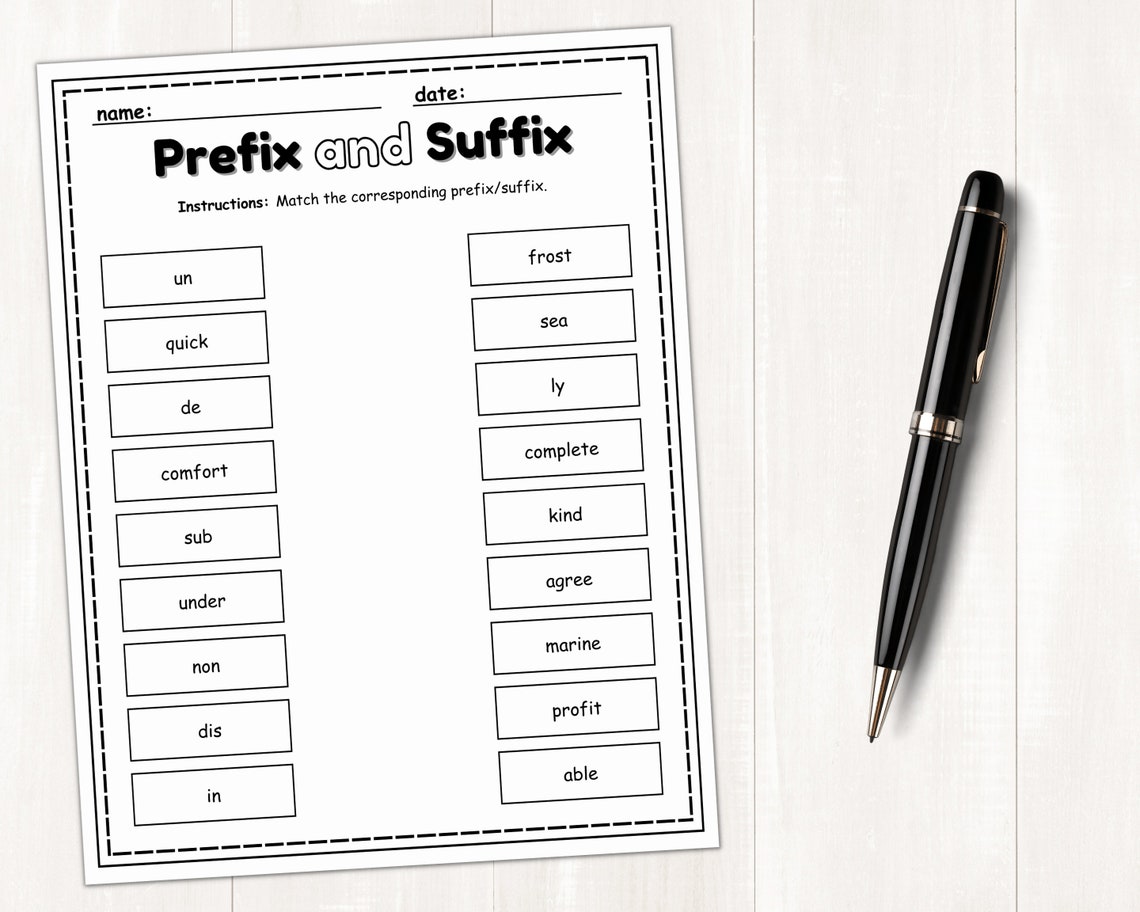 Prefix and Suffix Worksheets & Activities | Root Words | Affixes ...