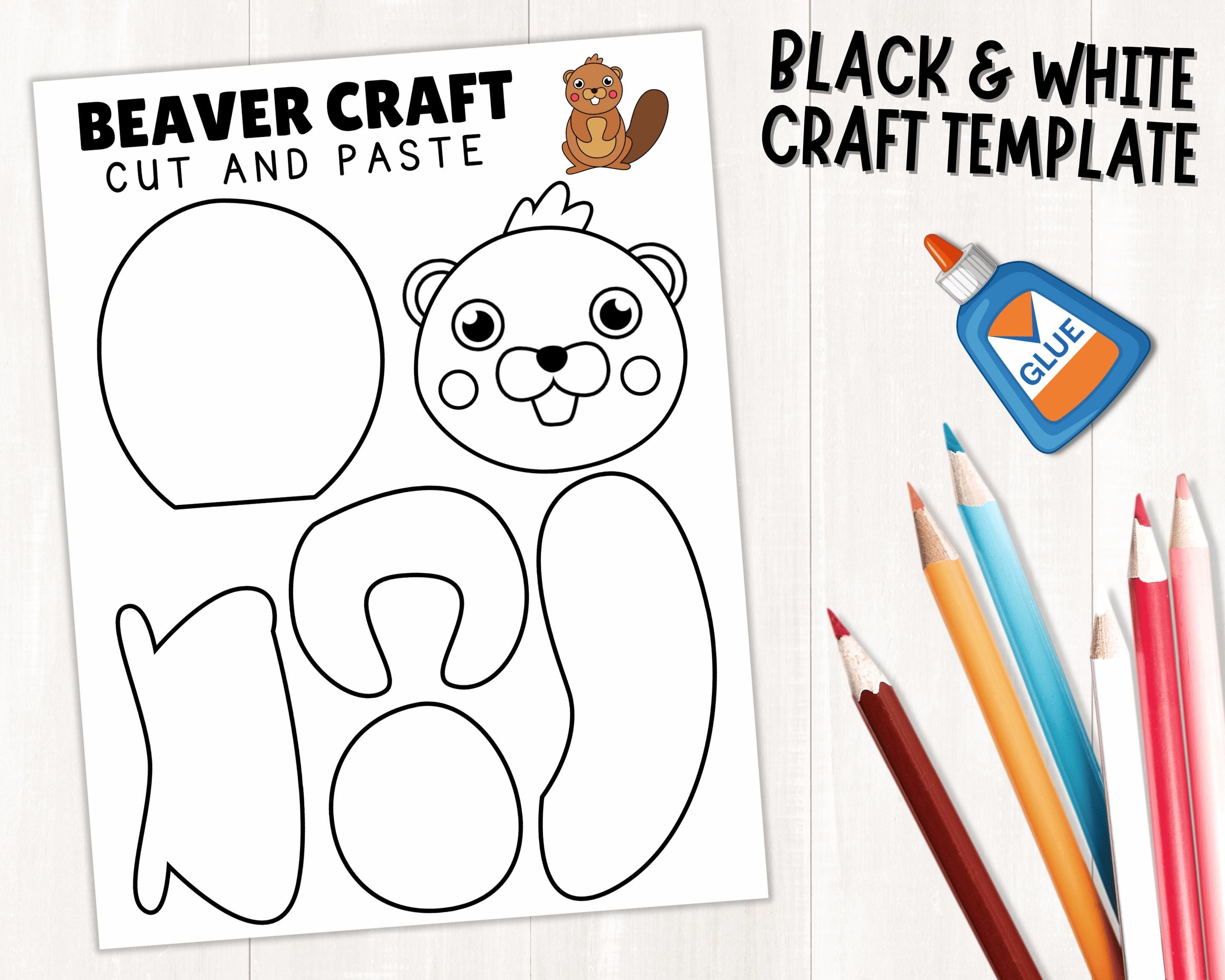 Printable Beaver Craft Template for Kids | Canada Day Activity | Summer ...