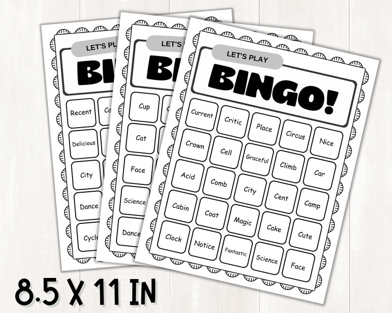Hard C and Soft C Bingo Game Phonics Bingo Game Printable Game for Kids ...
