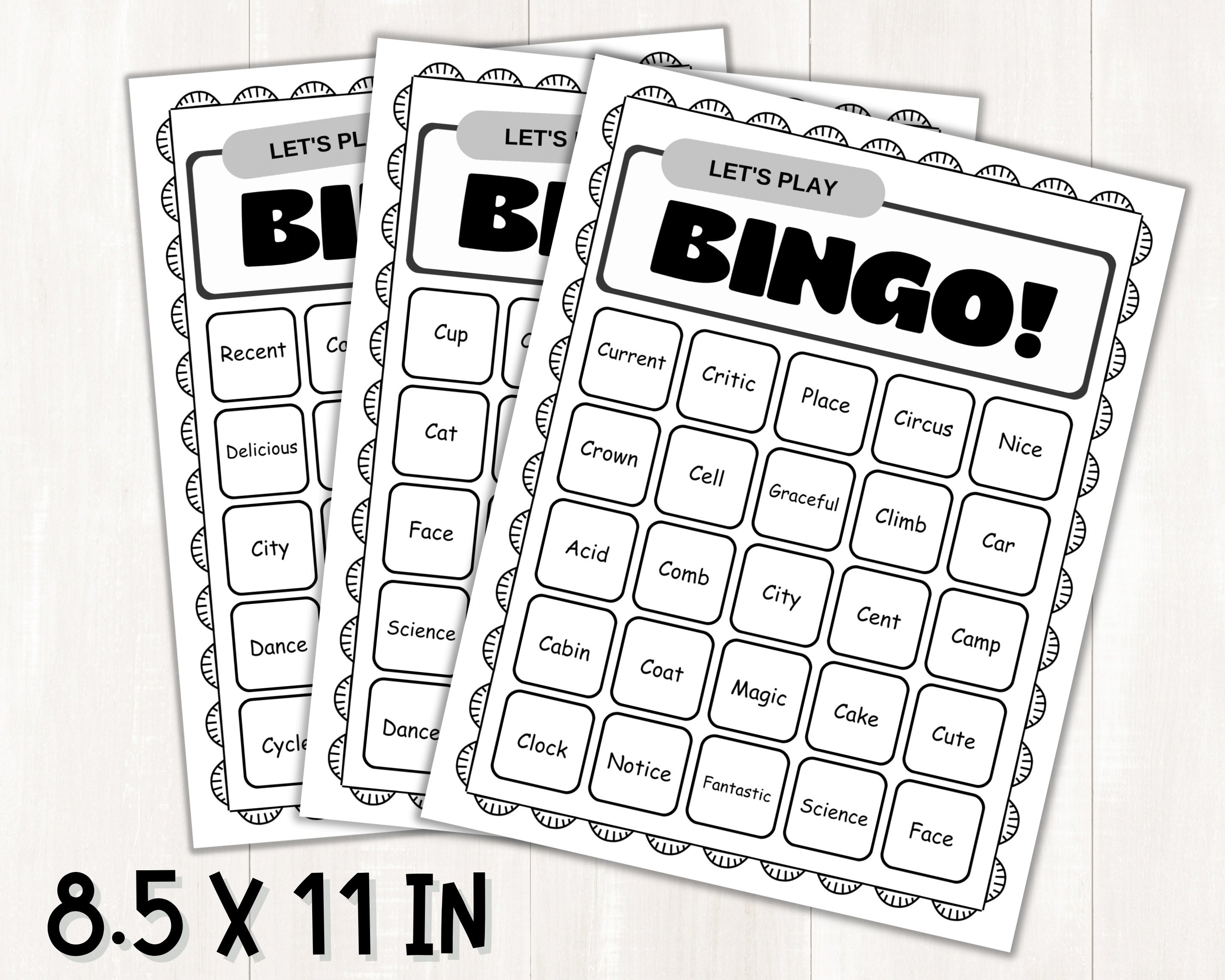 Hard C and Soft C Bingo Game Phonics Bingo Game Printable Game for Kids ...