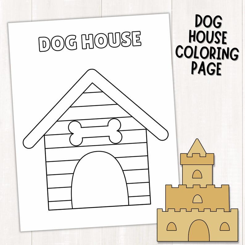 Printable Dog House Craft Template | Summer Craft Activity | Build a ...