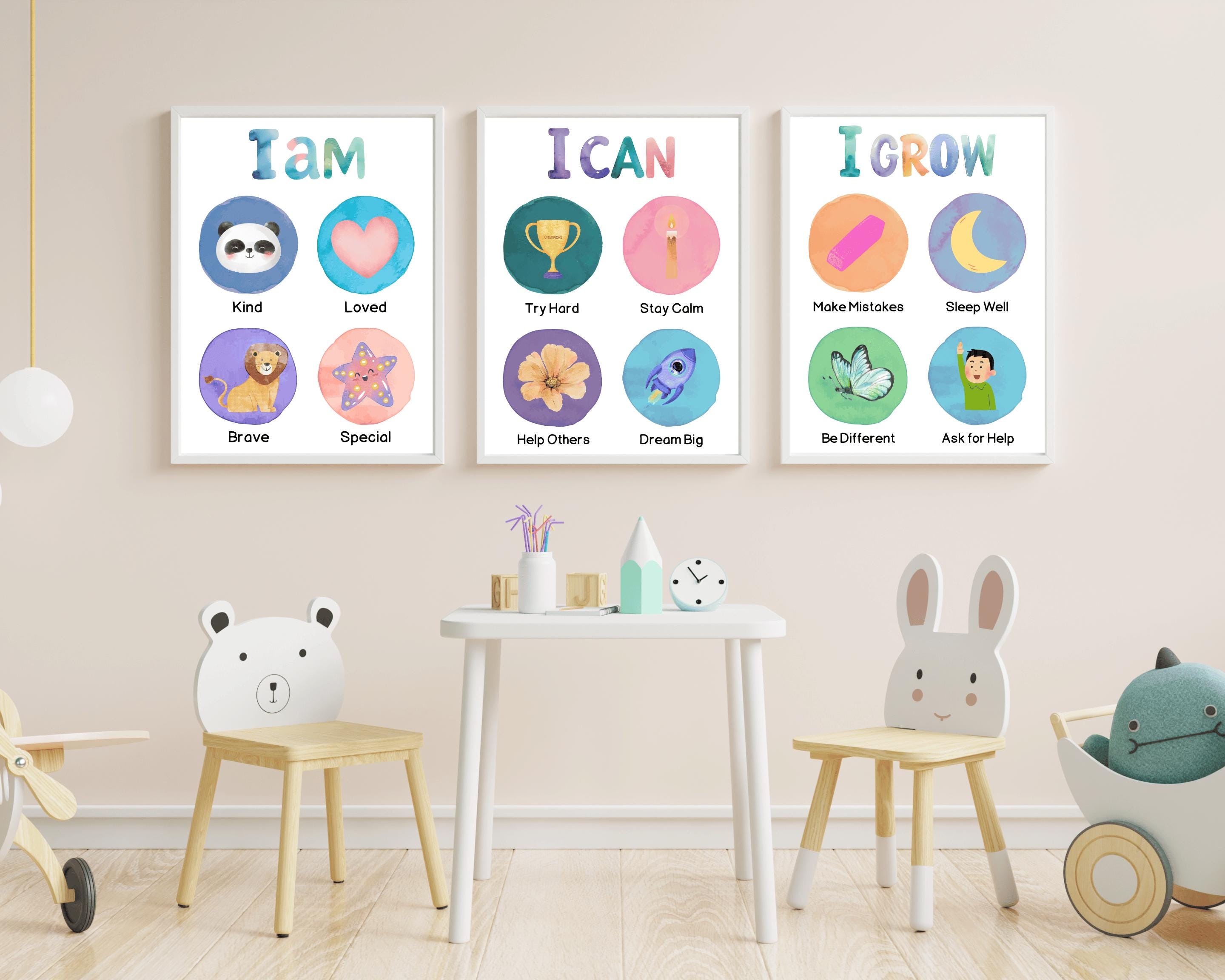 Affirmation Poster Set for Kids, Printable Classroom Wall Art, Kids ...