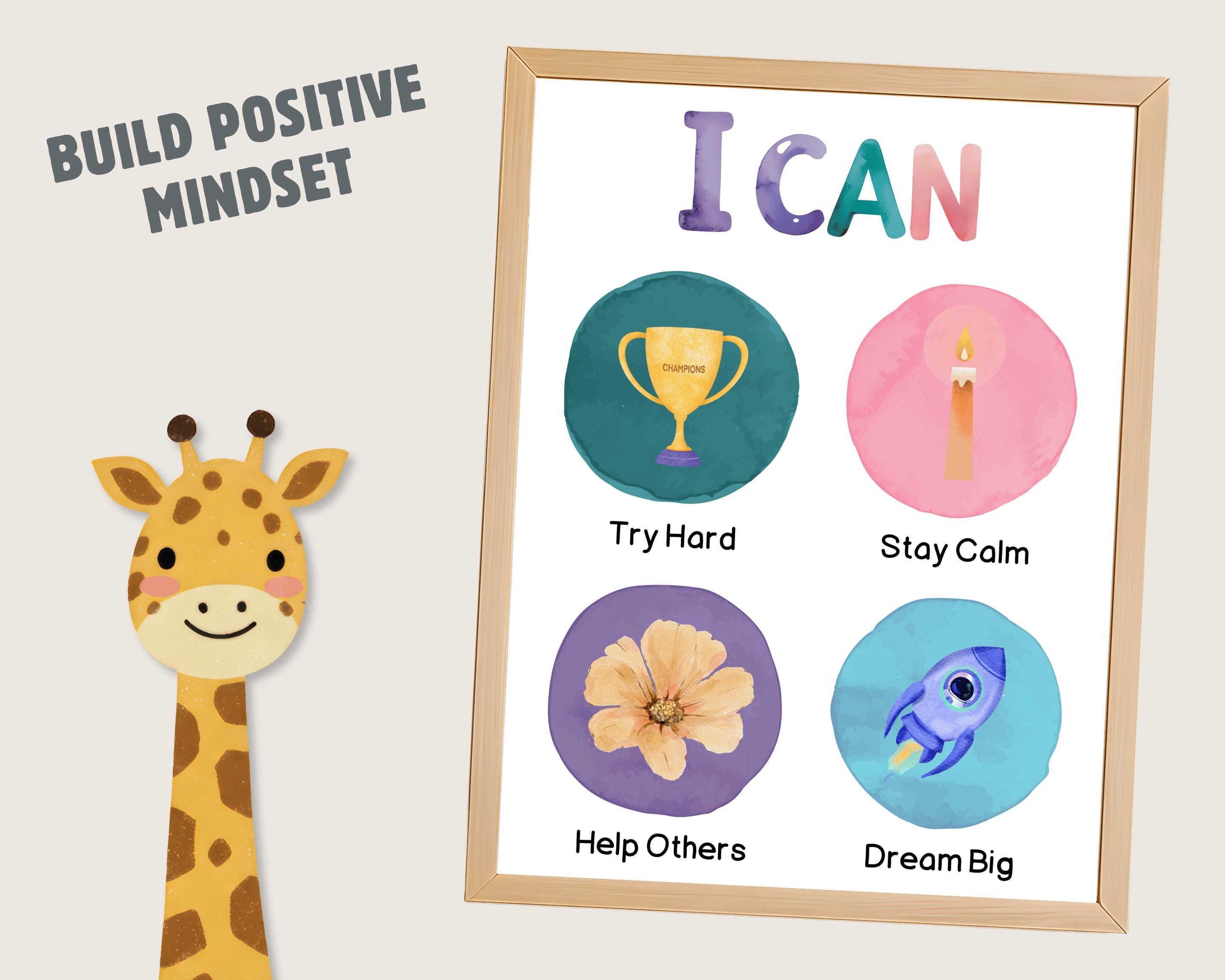 Affirmation Poster Set for Kids, Printable Classroom Wall Art, Kids ...