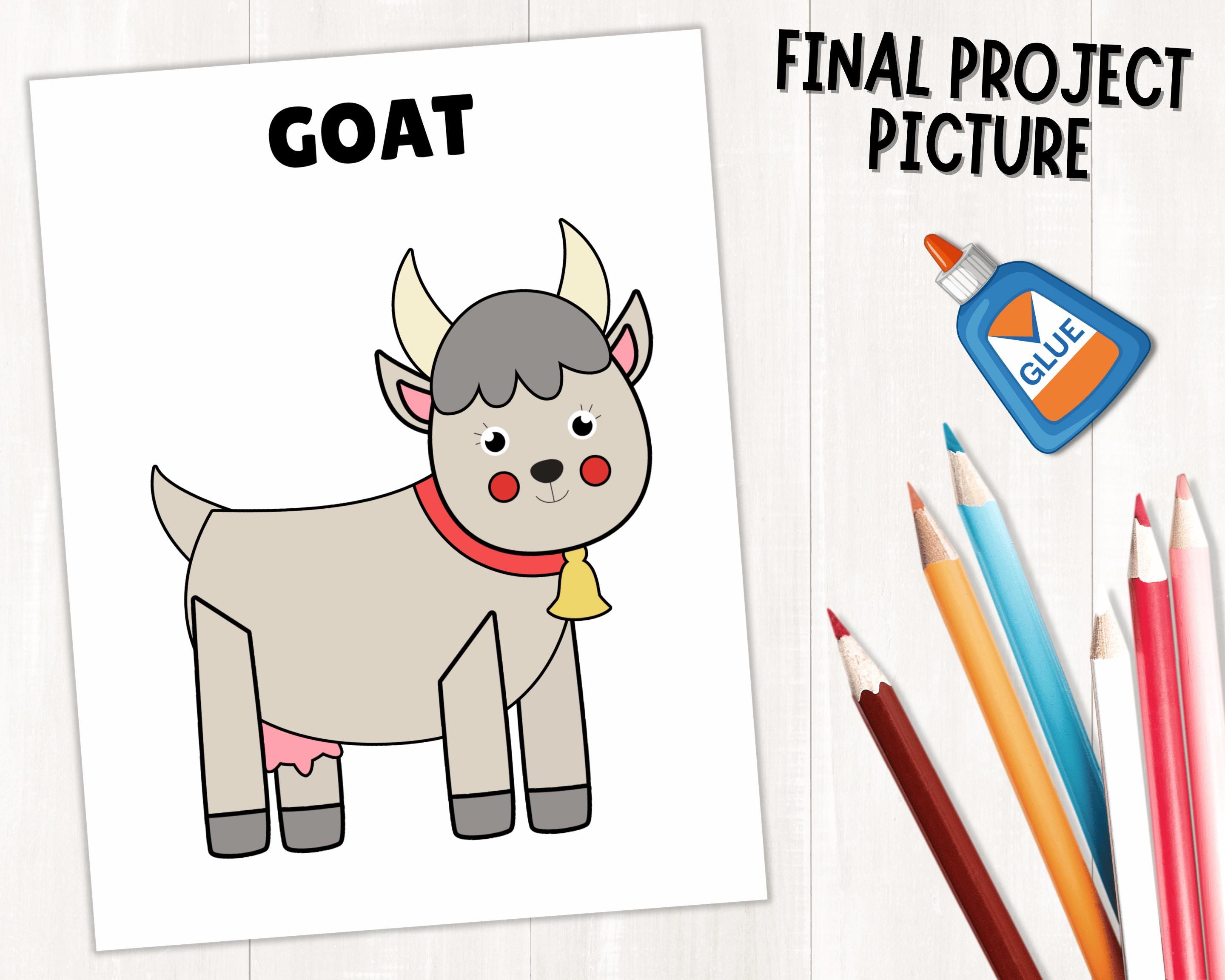Printable Goat Craft Template | Farm Animal Craft for Kids | Farm ...