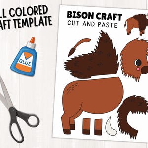 Bison Craft Printable Template | Native American Craft Activity ...