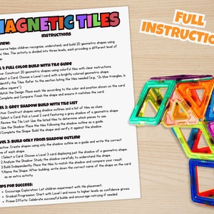 2D Geometric Shapes Magnetic Tiles Printable Templates | Magnetic Tile ...