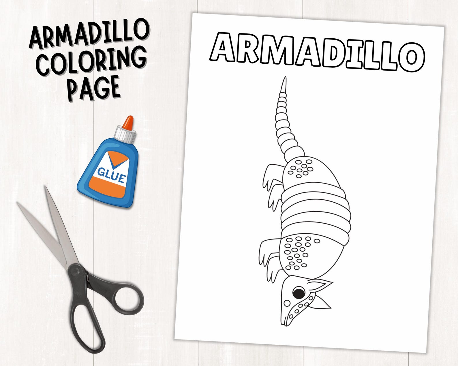Printable Armadillo Craft for Kids | Build an Armadillo | Summer ...